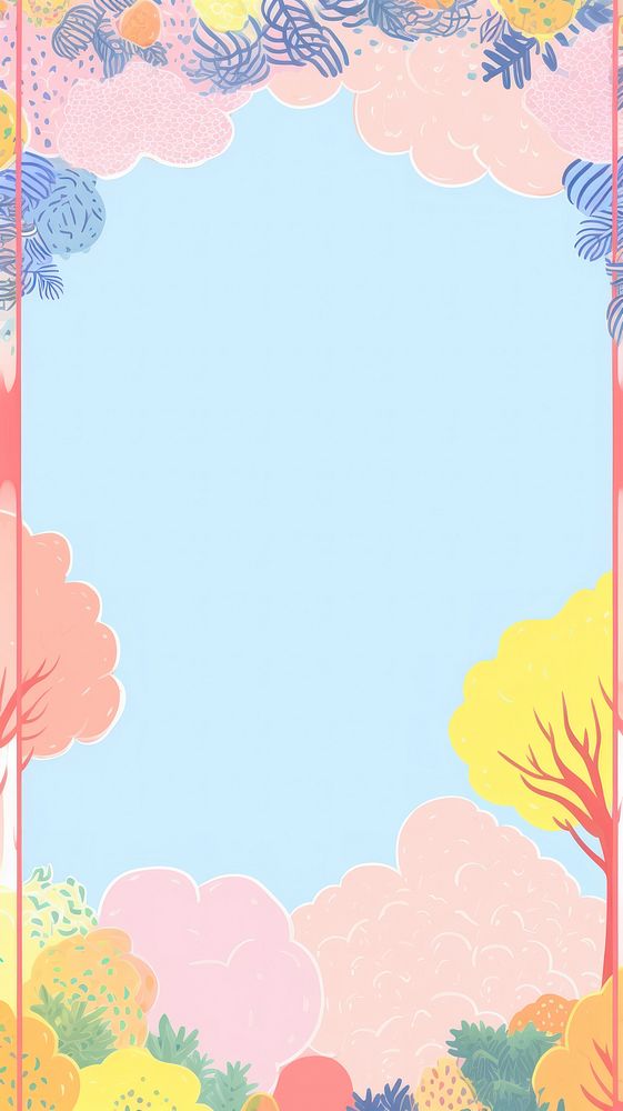 Memphis oak tree border backgrounds | Premium Photo Illustration - rawpixel