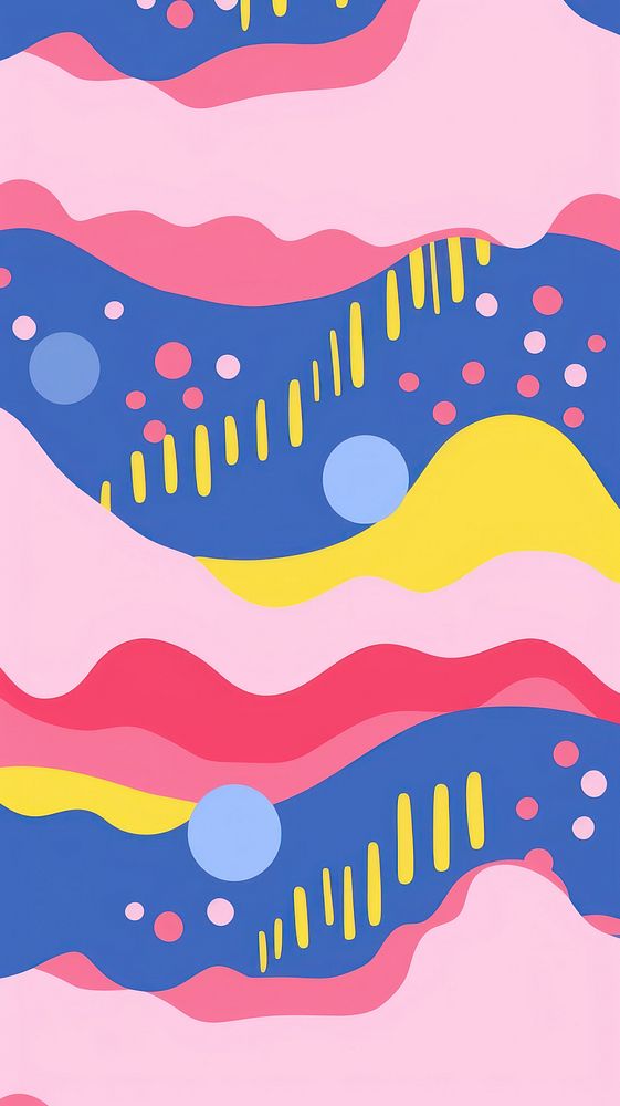 Memphis wave border backgrounds abstract | Premium Photo Illustration ...