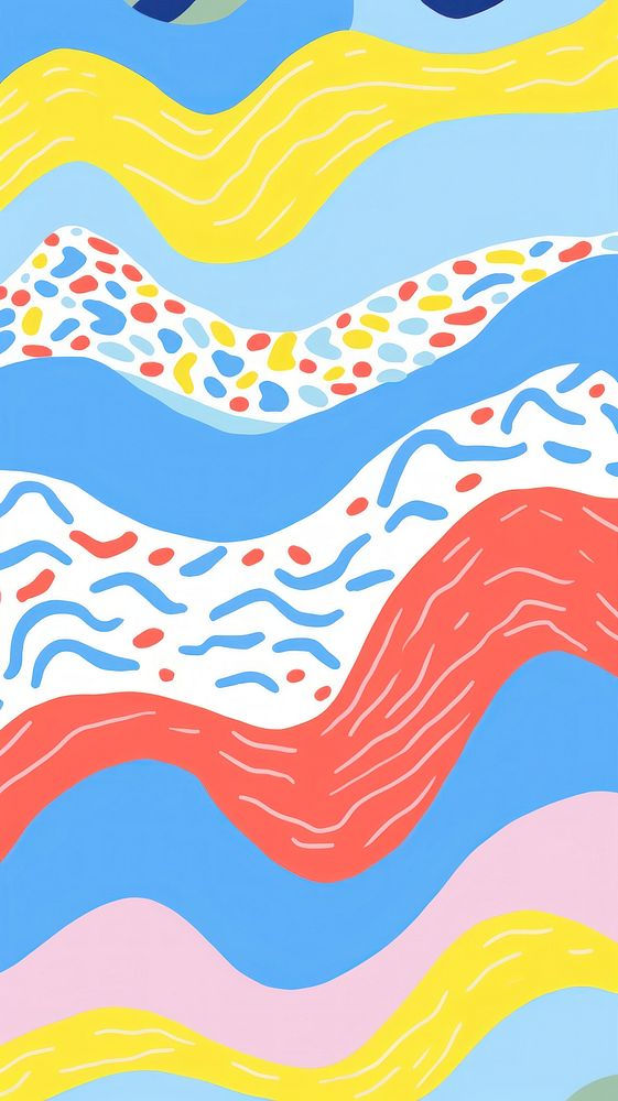 Memphis wave border backgrounds abstract | Free Photo Illustration ...