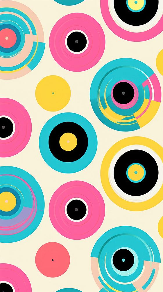Vinyl records pattern art backgrounds. | Premium Photo Illustration ...