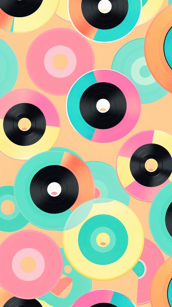 Vinyl records pattern backgrounds abstract. | Premium Photo ...