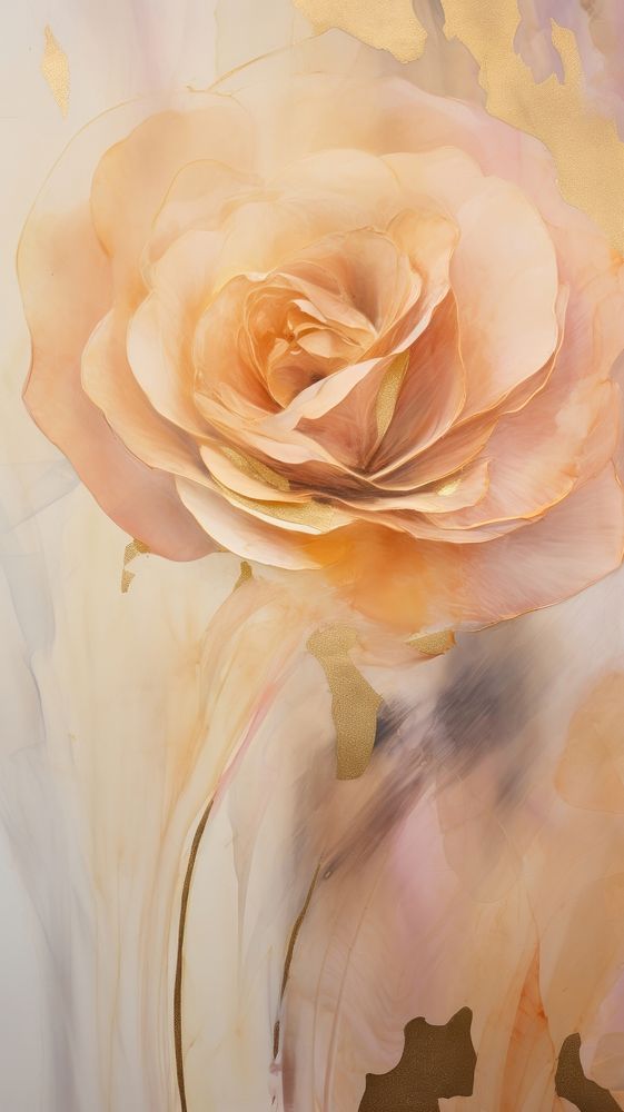 Rose abstract painting flower. | Free Photo Illustration - rawpixel