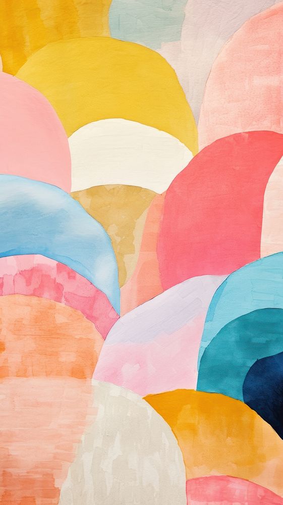 Rainbow color garden abstract painting | Free Photo Illustration - rawpixel