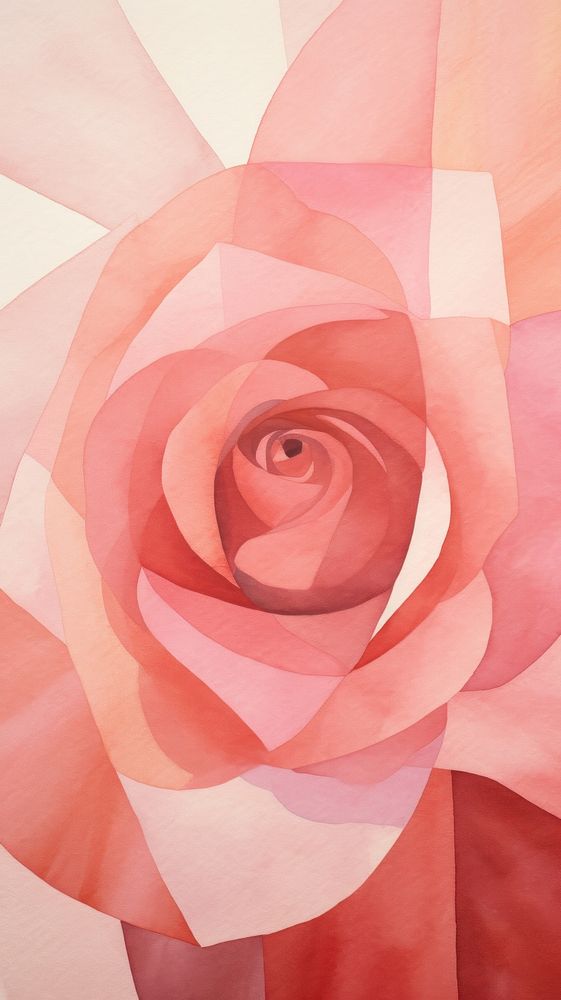 Rose abstract painting flower. | Free Photo Illustration - rawpixel