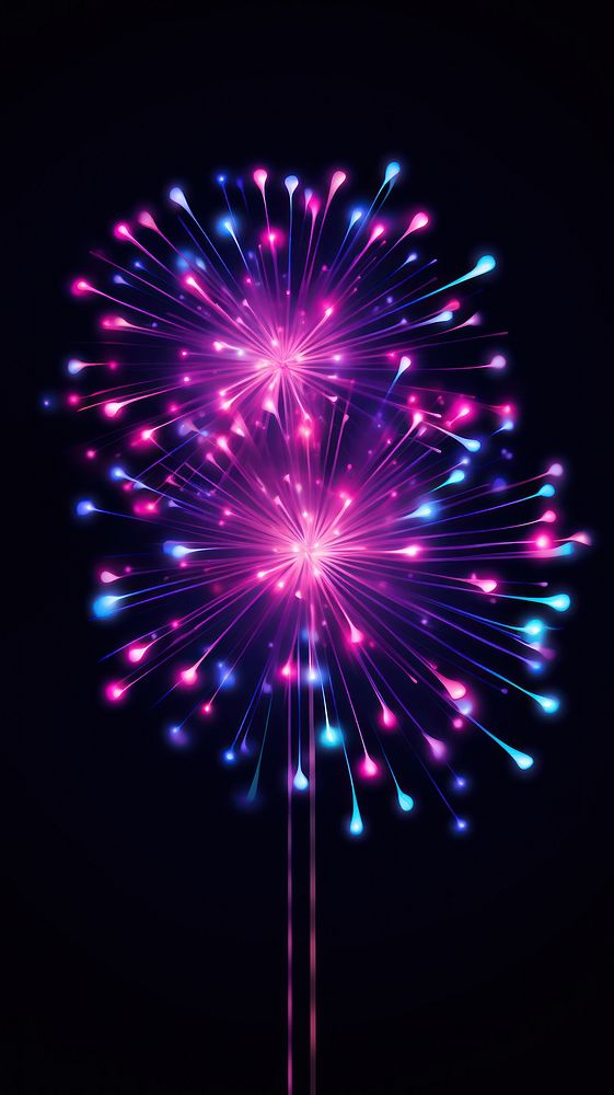 Firework neon light wallpaper fireworks | Premium Photo Illustration ...