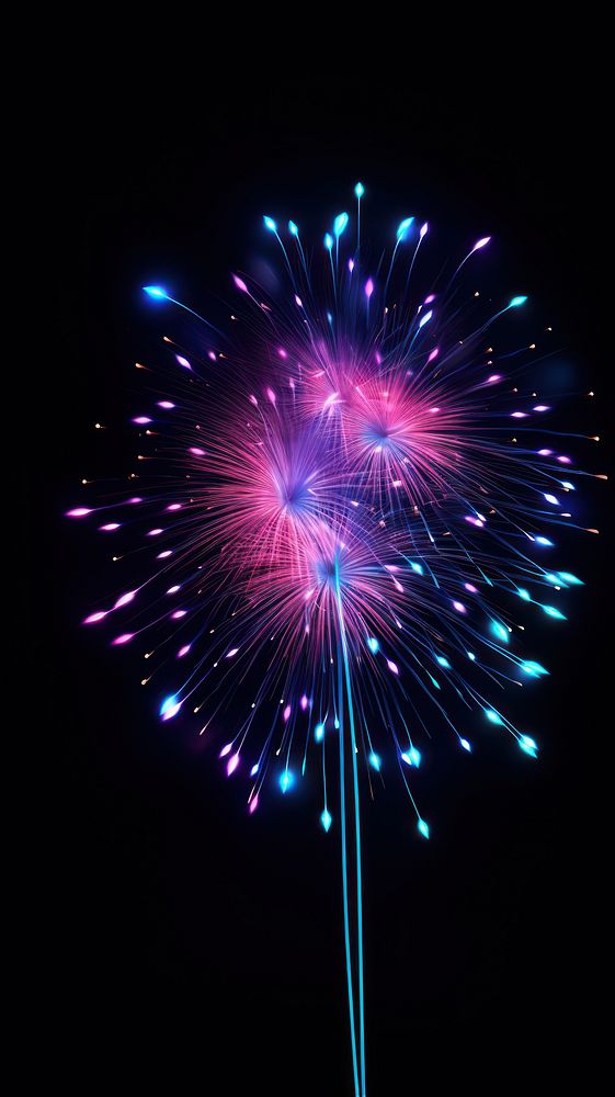 Firework neon light wallpaper fireworks | Premium Photo Illustration ...
