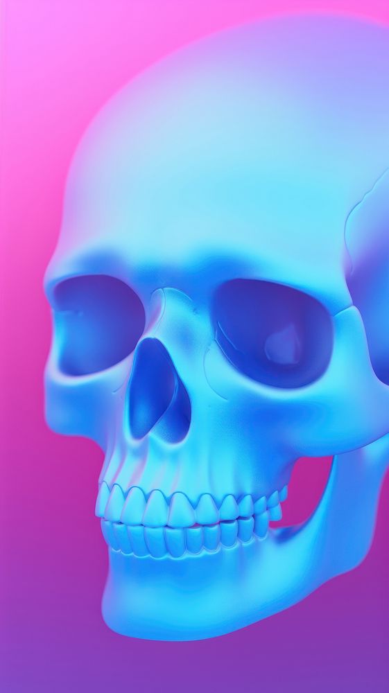Blurred gradient blue Skull pink | Premium Photo Illustration - rawpixel