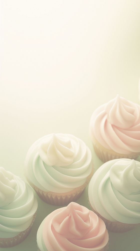 Blurred gradient cream Cupcakes cupcake | Premium Photo Illustration ...