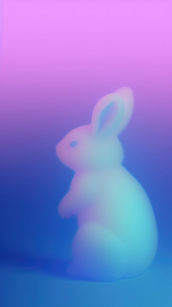 Blurred gradient pink Bunny animal | Free Photo Illustration - rawpixel