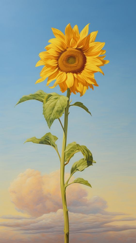 Clear space sky sunflower plant | Free Photo Illustration - rawpixel