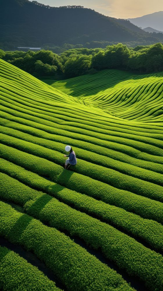 Japanese matcha agriculture morning outdoors | Free Photo - rawpixel
