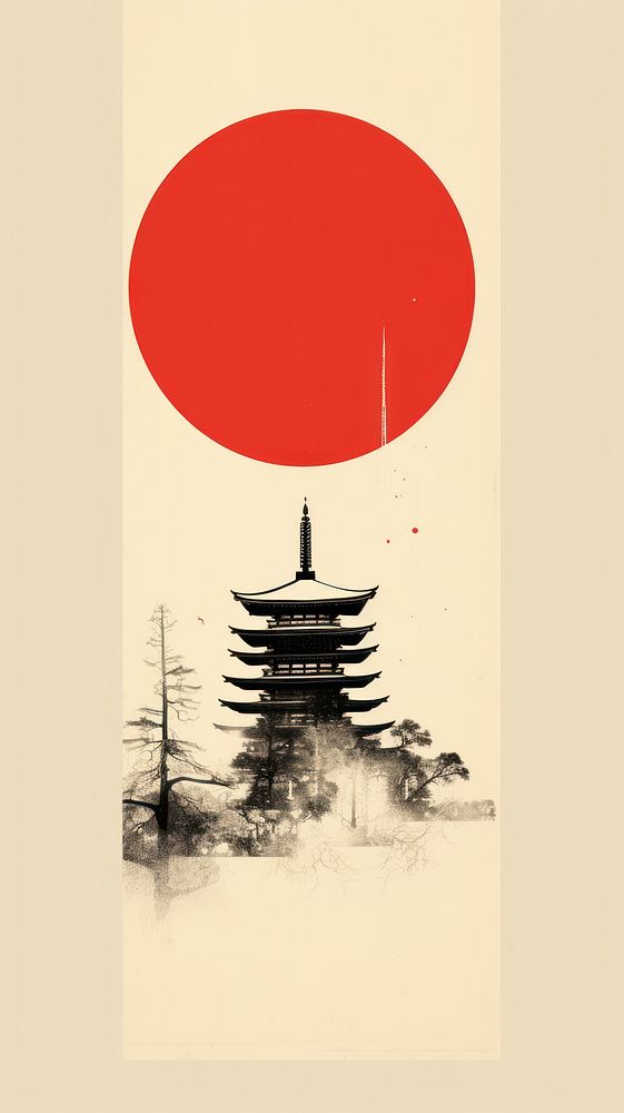 Japanese iconic landmark architecture pagoda | Premium Photo ...