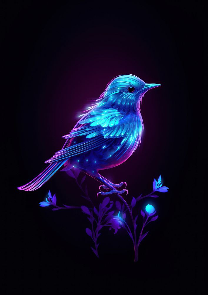 Neon bird animal hummingbird wildlife. | Free Photo Illustration - rawpixel