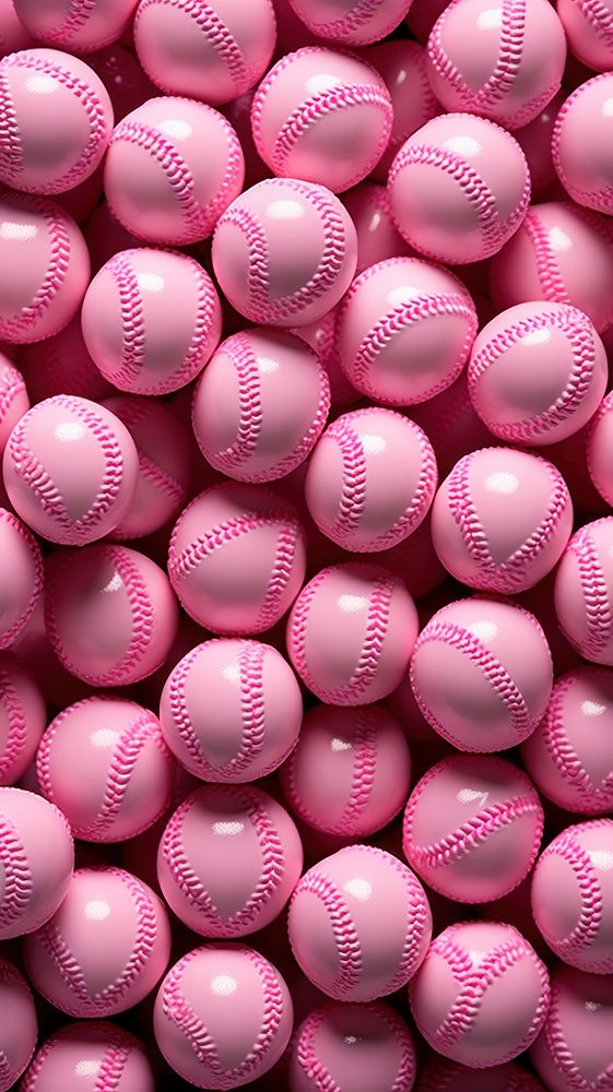 Pink baseballs pattern pink arrangement | Premium Photo - rawpixel