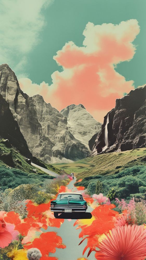 car driving mountains landscape outdoors | Free Photo Illustration ...