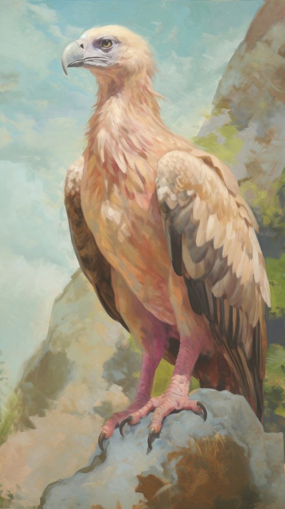 Griffon vulture painting animal condor. | Premium Photo Illustration ...