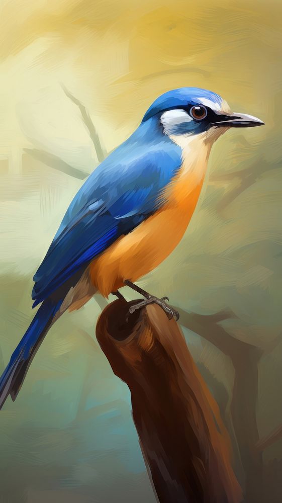 Blue pitta painting animal bird. | Free Photo Illustration - rawpixel
