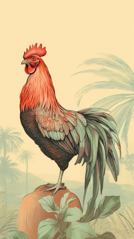Marans chicken poultry drawing animal. | Premium Photo Illustration ...