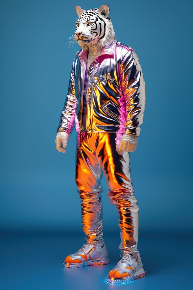 Silver tiger fullbody isolated mammal | Free Photo Illustration - rawpixel