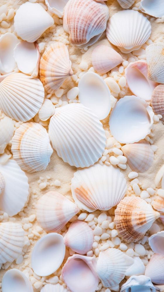 Shells beach seashell clam invertebrate. | Premium Photo - rawpixel