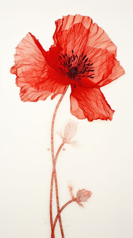 Real pressed poppy flower plant | Premium Photo - rawpixel