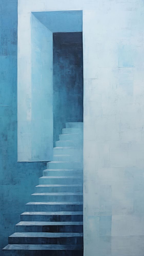 Abstract wallpaper architecture staircase painting. | Premium Photo ...