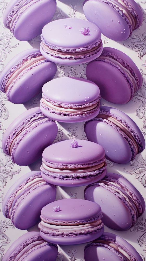 Patel purple macarons food confectionery | Premium Photo Illustration ...