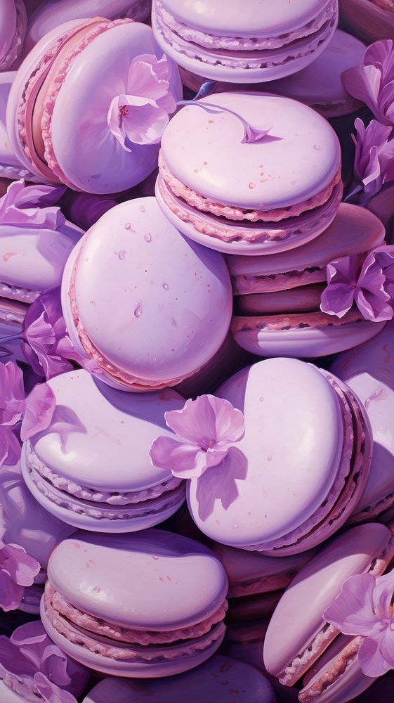 Patel purple macarons backgrounds pattern | Premium Photo Illustration ...