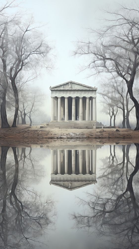Temple architecture reflection building. | Premium Photo - rawpixel