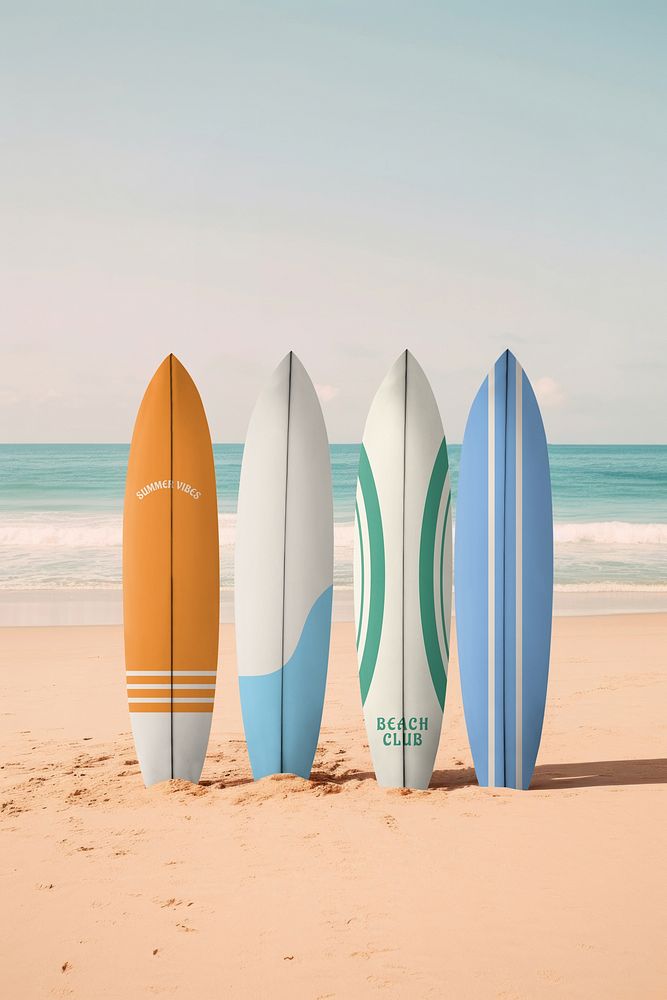 Surfboards on tropical beach | Premium Photo - rawpixel