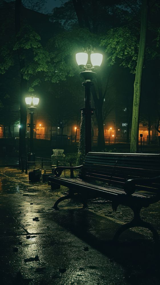 City center park lighting bench | Premium Photo - rawpixel