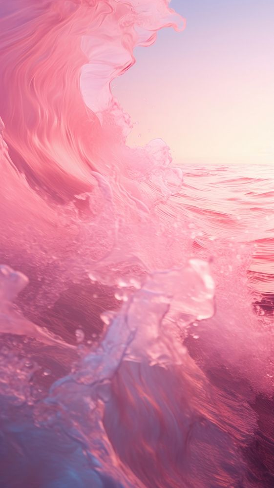 Pink ocean wave outdoors nature | Premium Photo - rawpixel