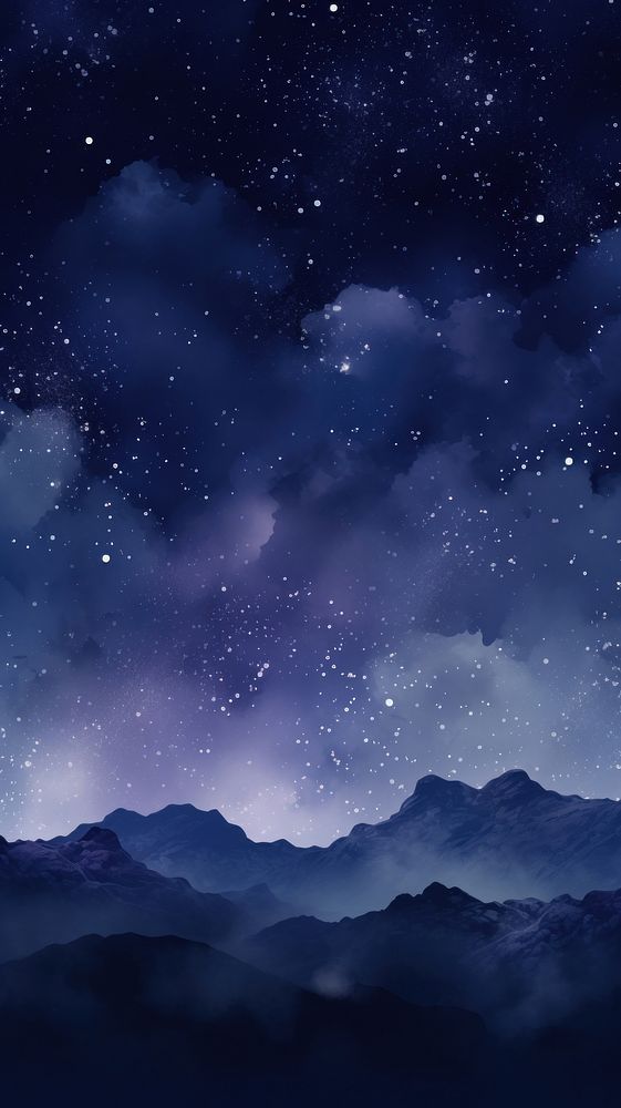 Night sky wallpaper landscape abstract | Free Photo Illustration - rawpixel