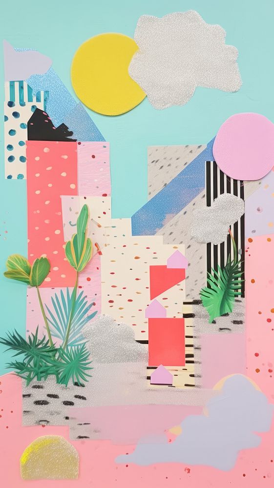 Colorful memphis geometric shapes craft | Free Photo Illustration ...