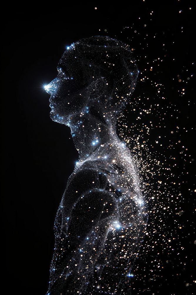 Human form fireworks light night. | Premium Photo Illustration - rawpixel