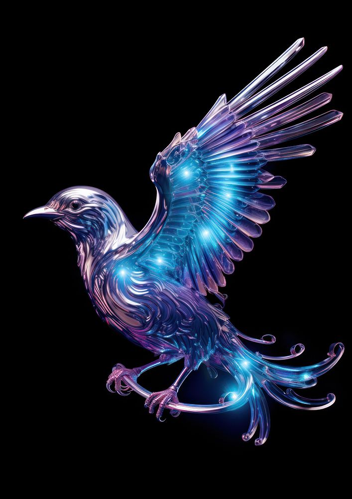 Neon bird animal illuminated accessories | Free Photo Illustration ...