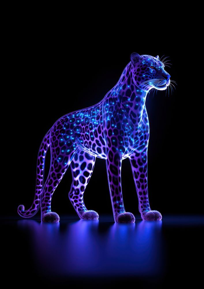 Neon Cheetah wildlife cheetah leopard. | Free Photo Illustration - rawpixel