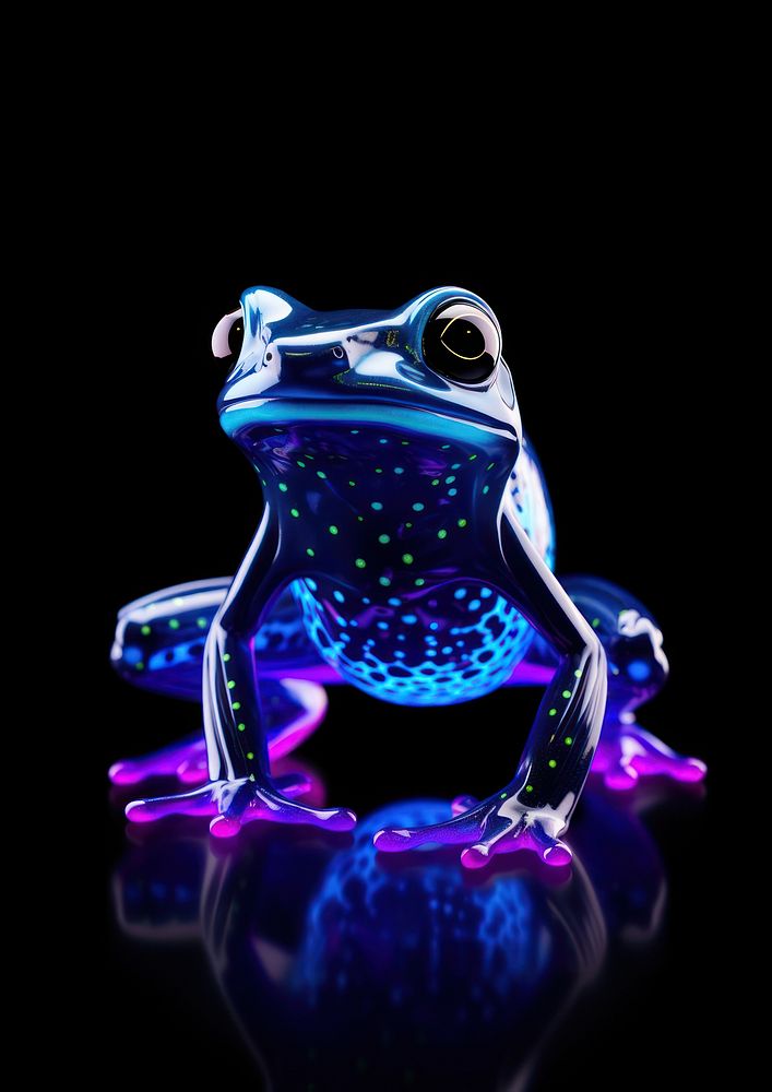 Neon Frog frog amphibian wildlife. | Premium Photo Illustration - rawpixel