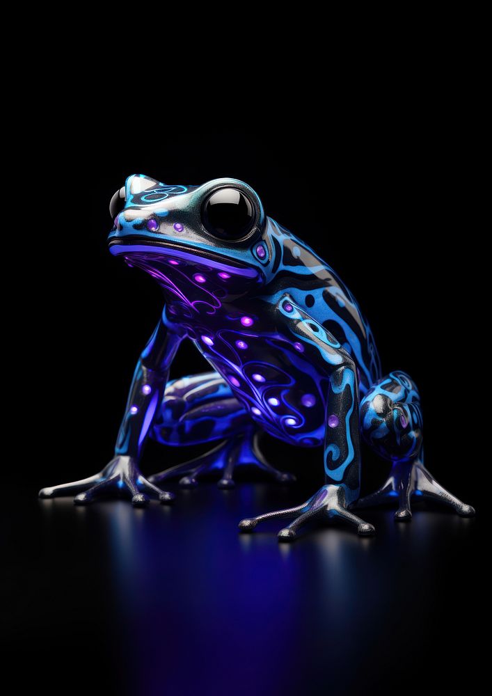 Neon Frog frog amphibian wildlife | Free Photo Illustration - rawpixel