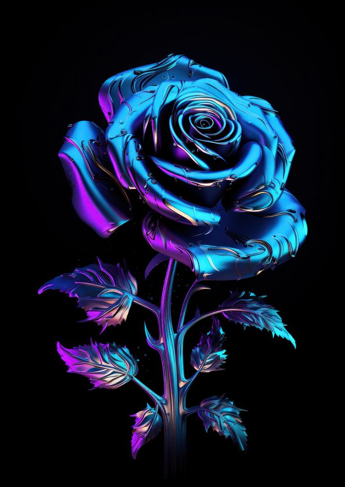 Neon rose violet flower plant. | Premium Photo Illustration - rawpixel