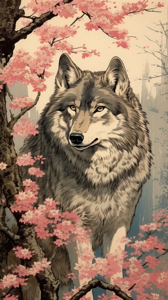 Traditional japanese wolf animal mammal | Premium Photo Illustration ...