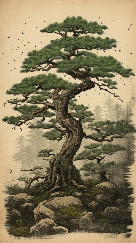 Traditional japanese bonsai tree plant | Free Photo Illustration - rawpixel