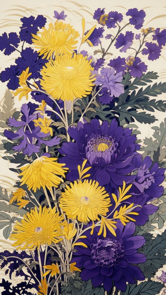 Flower purple outdoors pattern. | Premium Photo Illustration - rawpixel