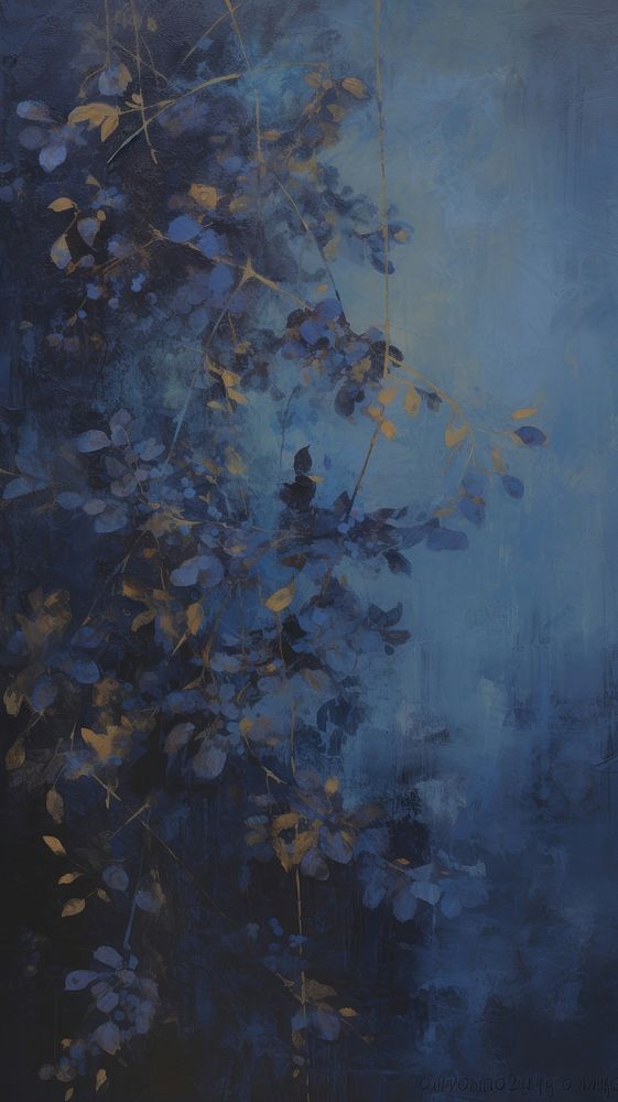 Acrylic paint blue berry painting | Free Photo Illustration - rawpixel