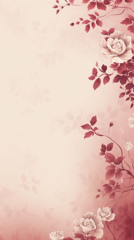 Rose scenery wallpaper pattern flower | Premium Photo Illustration ...