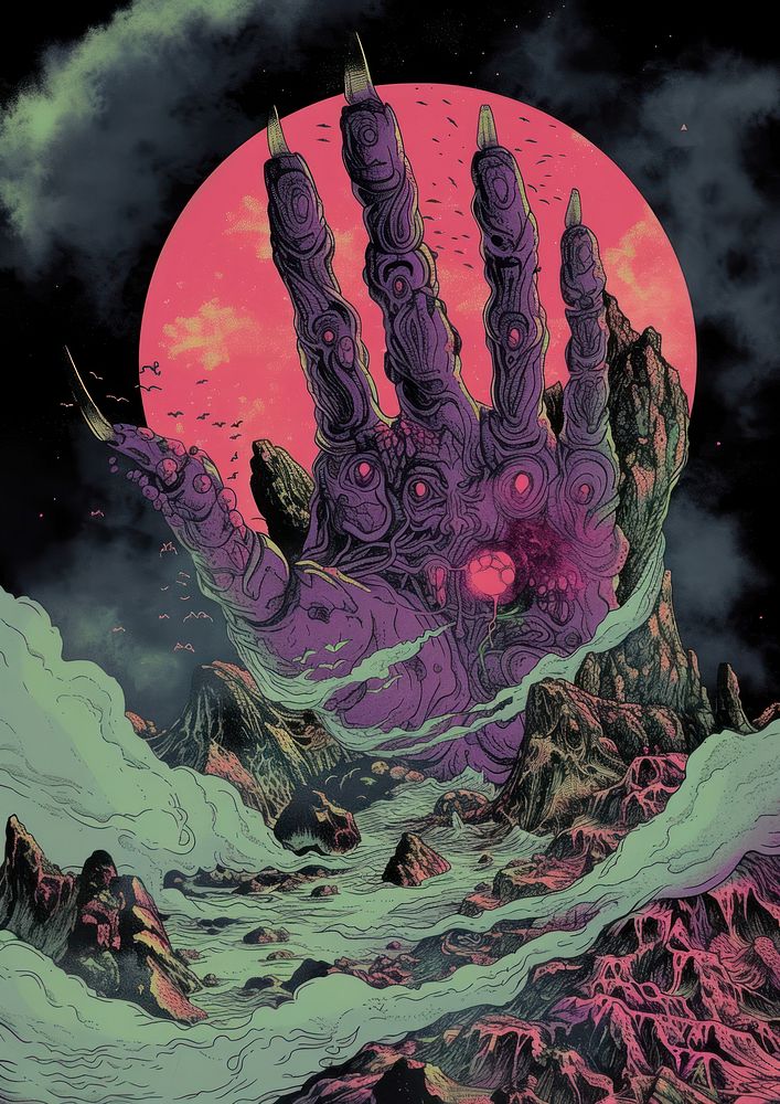 Cover book one hand monster | Premium Photo Illustration - rawpixel