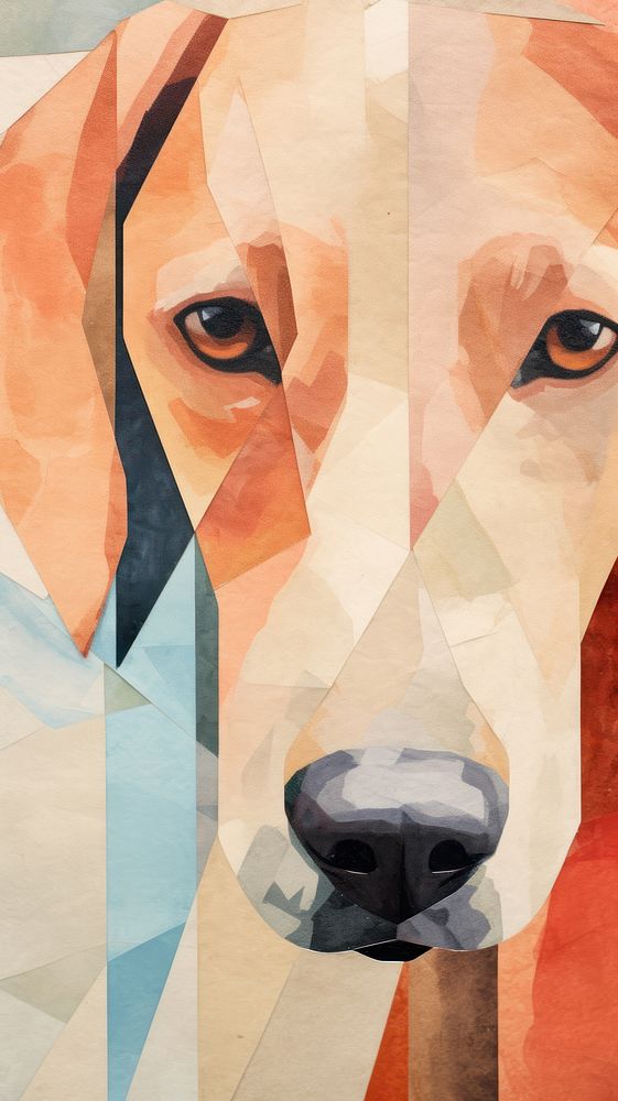 Dog abstract painting mammal. | Free Photo Illustration - rawpixel