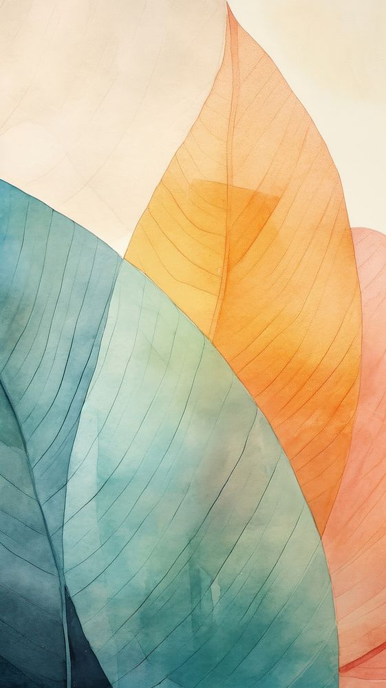Leaf abstract painting plant. | Free Photo Illustration - rawpixel