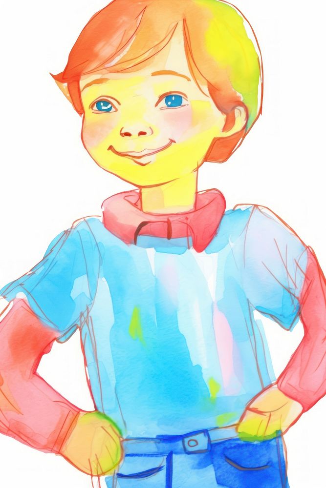 Boy drawing sketch self-portrait | Free Photo Illustration - rawpixel