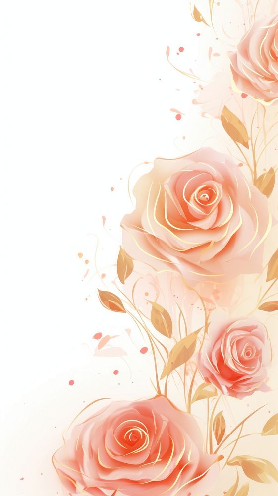 Rose wallpaper backgrounds pattern flower. | Premium Photo Illustration ...
